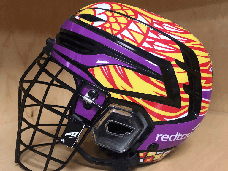 Phil Mazzuca #14 Helmet | Toronto Rock Lacrosse 2023 Indigenous ...