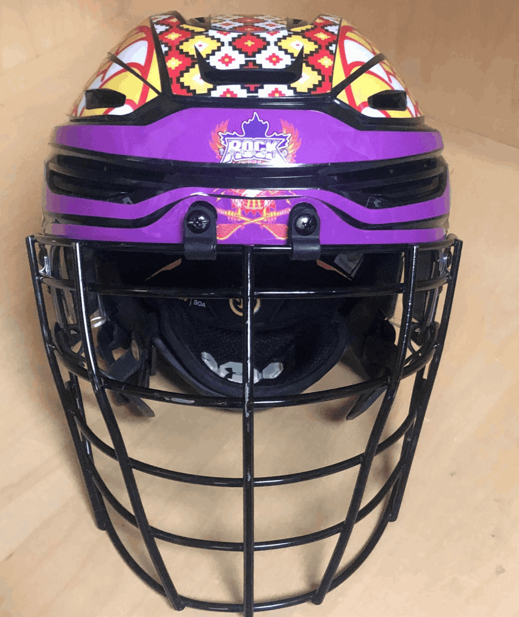 Phil Mazzuca #14 Helmet | Toronto Rock Lacrosse 2023 Indigenous ...
