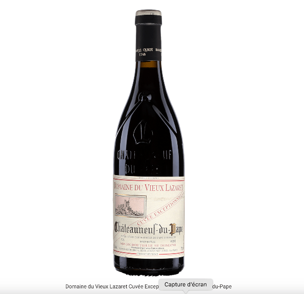 Vin - Domaine du Vieux Lazaret Châteauneuf-du-Pape | 33e Encan du Club ...