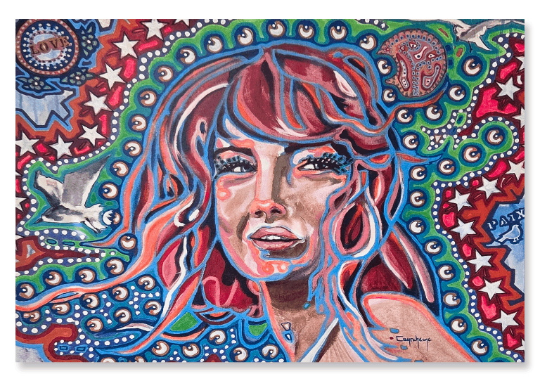 "Taylor" Oeuvre de l'artiste Sylvie Courchesne Acrylique sur toile ...