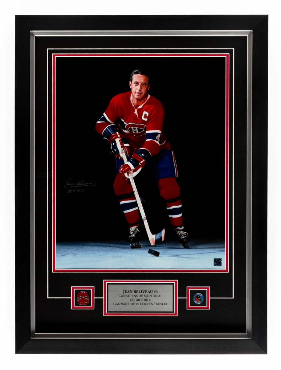 Jean Béliveau Montreal Canadiens - Signed and Framed Photo (23 ¼” x 31 ...