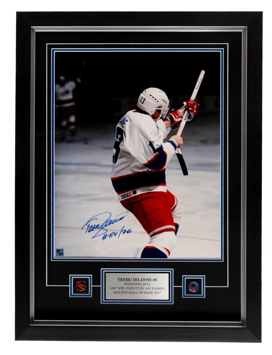 Teemu Selanne Jets de Winnipeg - Photo Autographiée et Encadrée (23 ¼ ...