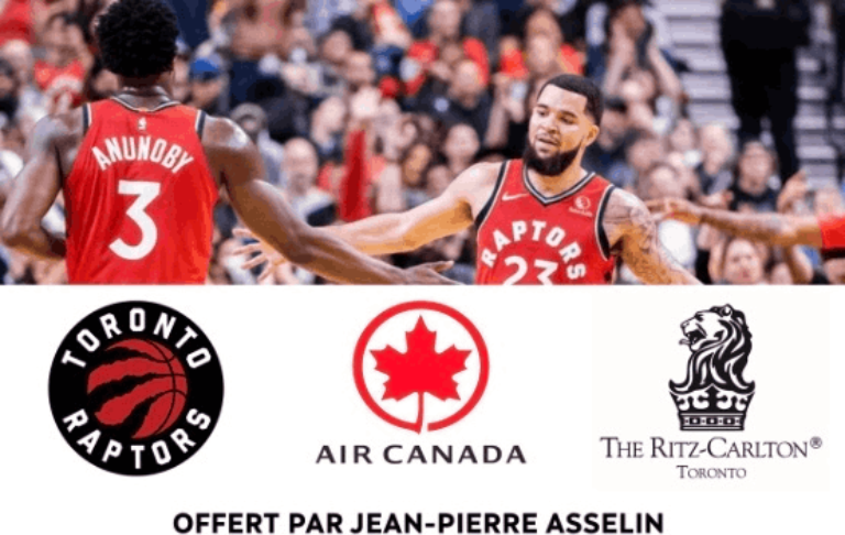 Toronto Raptors package for 2, including flights and overnight stay at ...