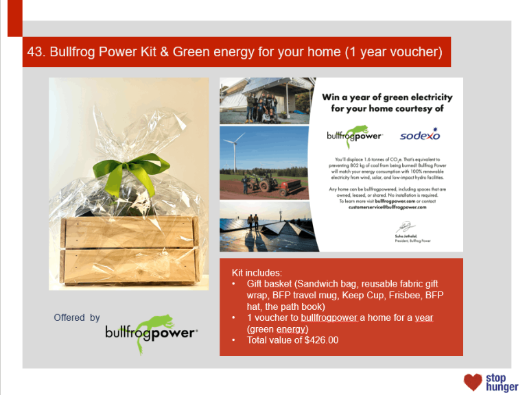 SILENT auction item - Bullfrog Power Kit & Green energy for your home ...