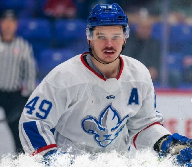 Bâton de hockey autographié par Matthew Boucher des Lions de Trois ...